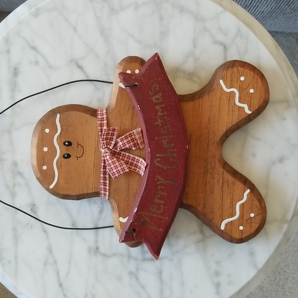 Holiday | Wood Gingerbread Man Hanging Christmas Art | Poshmark